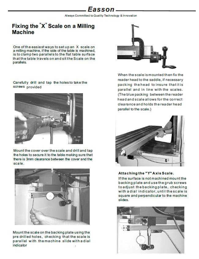 Easson 50 - 1000 mm Lcd Dro Digital Readout Glass Scale Linear Encoder